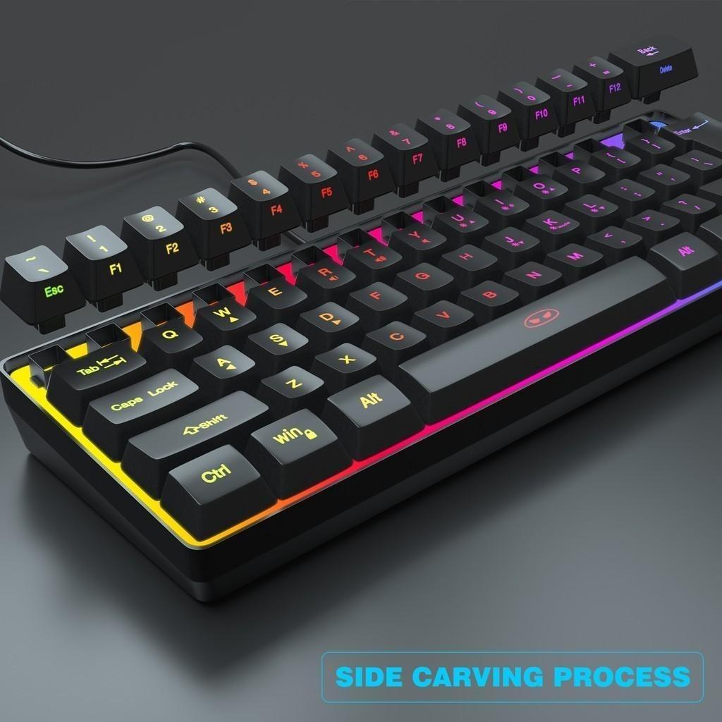 [1325] MageGee TS91 60% Compact Wired Keyboard 61 Keys RGB Gaming ...