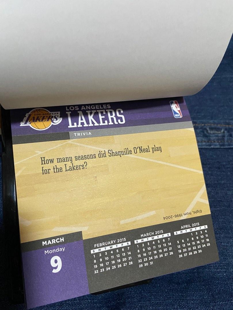 2015 LAKERS CALENDAR FACTS AND TRIVIA, Hobbies & Toys, Memorabilia ...