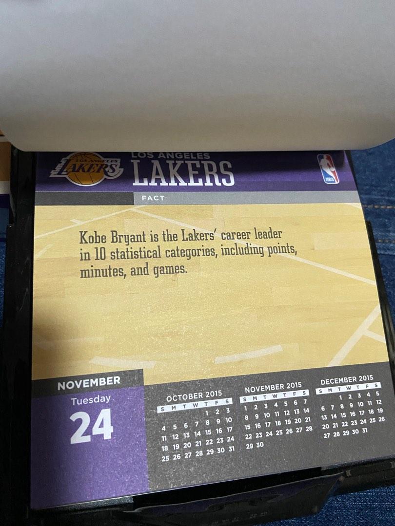 2015 LAKERS CALENDAR FACTS AND TRIVIA, Hobbies & Toys, Memorabilia ...