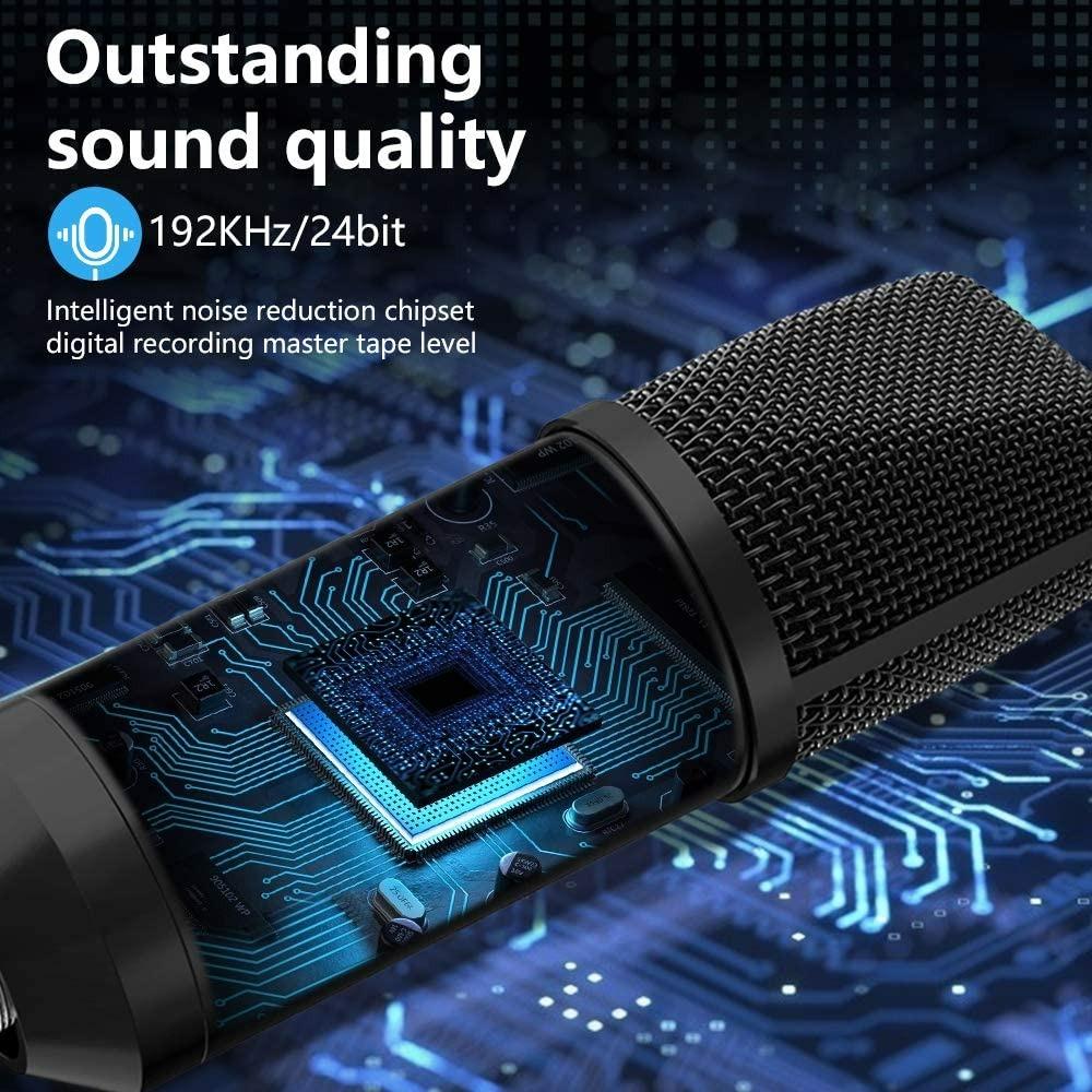 2019) USB Condenser Microphone, SAMTIAN 192KHZ/24Bit Plug & Play PC ...