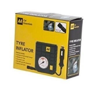 AA Portable 12V Tyre inflator car tyre compressor for travel and emergency use. Compact and ...