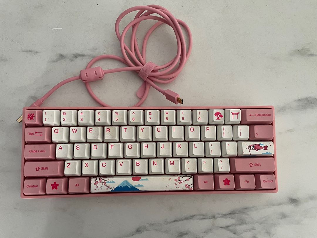 AKKO MK mini keyboard Sakura-theme, Computers & Tech, Parts ...