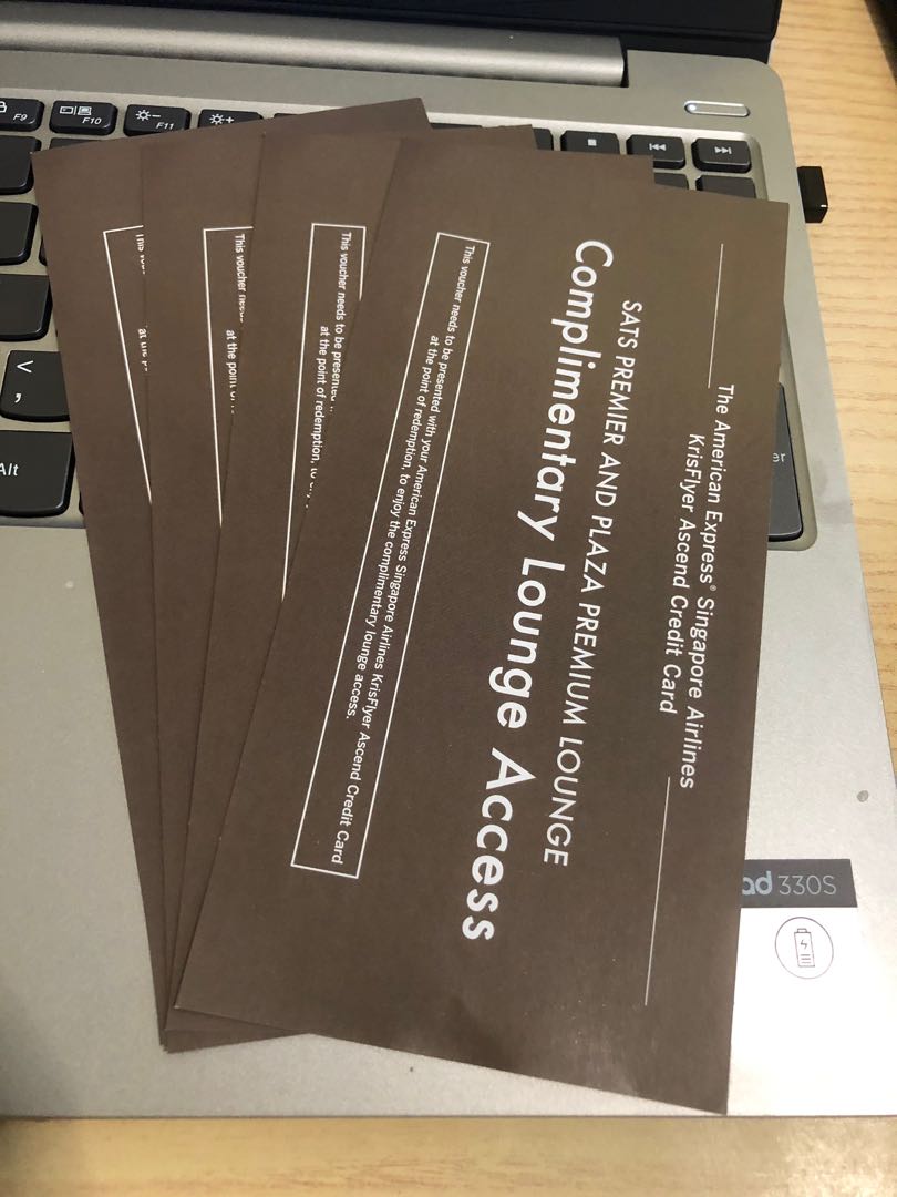 Amex sat premier lounge access voucher, Tickets & Vouchers, Vouchers on Carousell