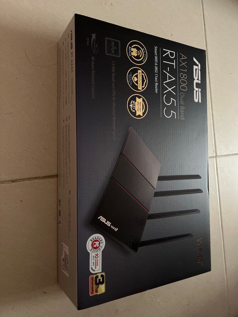 ASUS AX1800 Dual Band, RT-AX55 smart WiFi 6 (802.11ax) Router ...