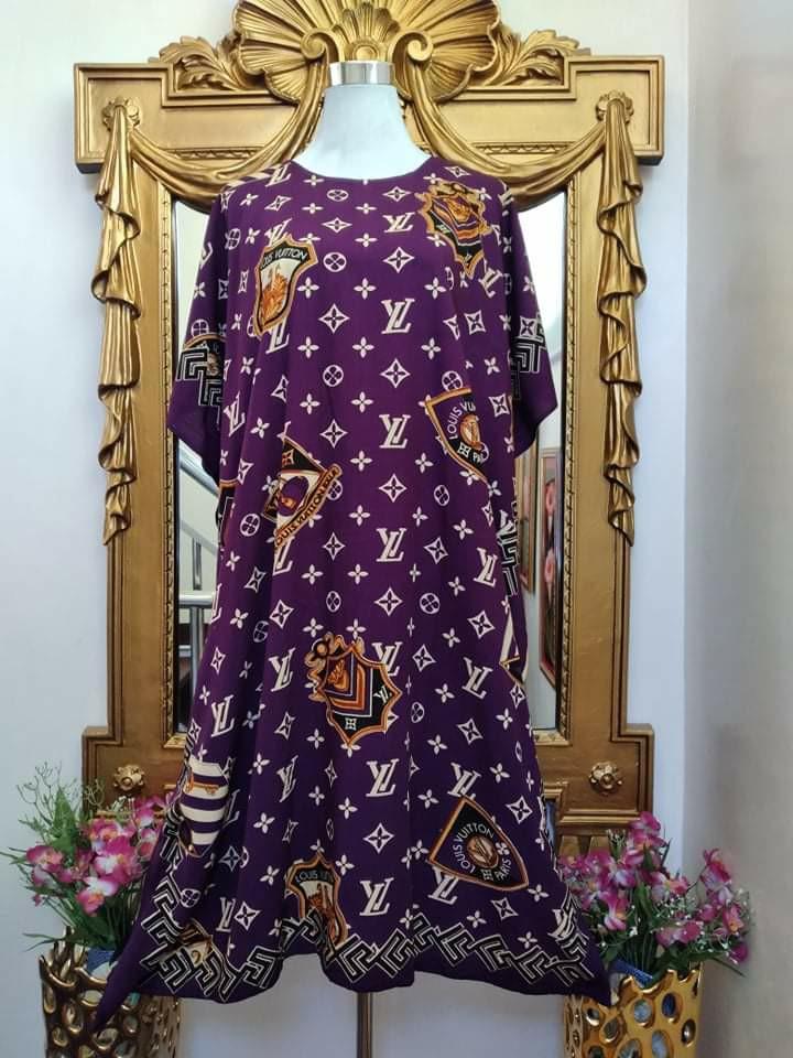 Batik daster kaftan dress/ code: El hendra purple, Women's Fashion ...