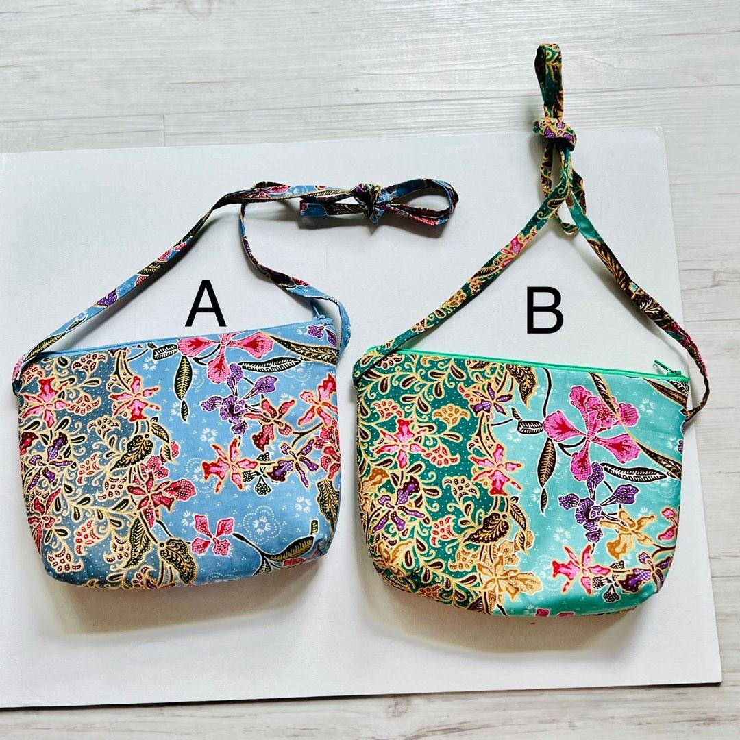 Batik Small Sling Bag Handmade in Singapore, Women's Fashion, Bags ...