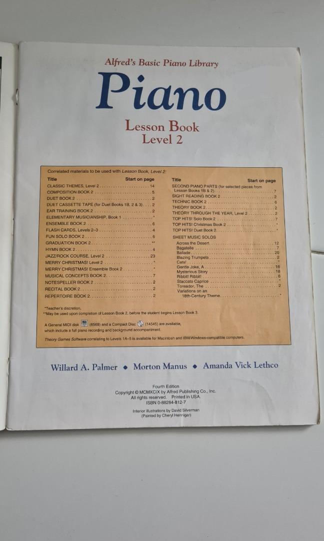 Beginner piano scores - Alfred's Basic Piano Library Level 2 Set ...