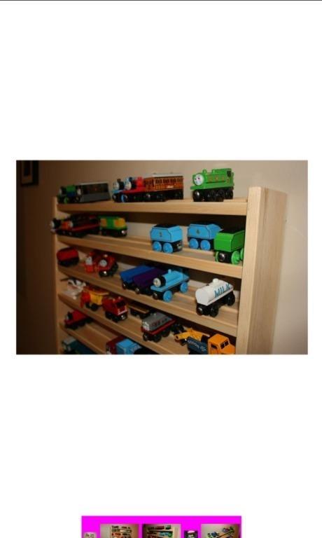 [BML] (chk) Train Rack Ultimate - Thomas Train Wooden Storage Display ...