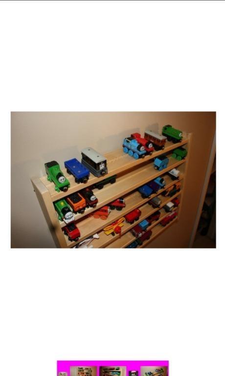 [BML] (chk) Train Rack Ultimate - Thomas Train Wooden Storage Display ...