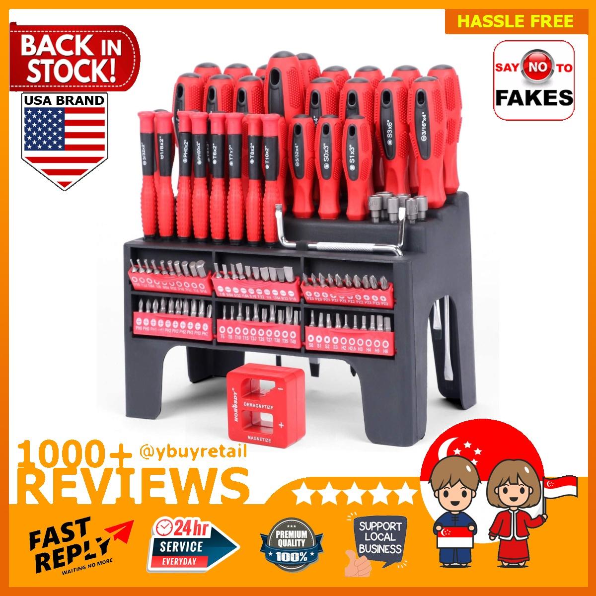 [BML] HORUSDY 100-Piece Magnetic Screwdriver Set with Plastic Racking ...