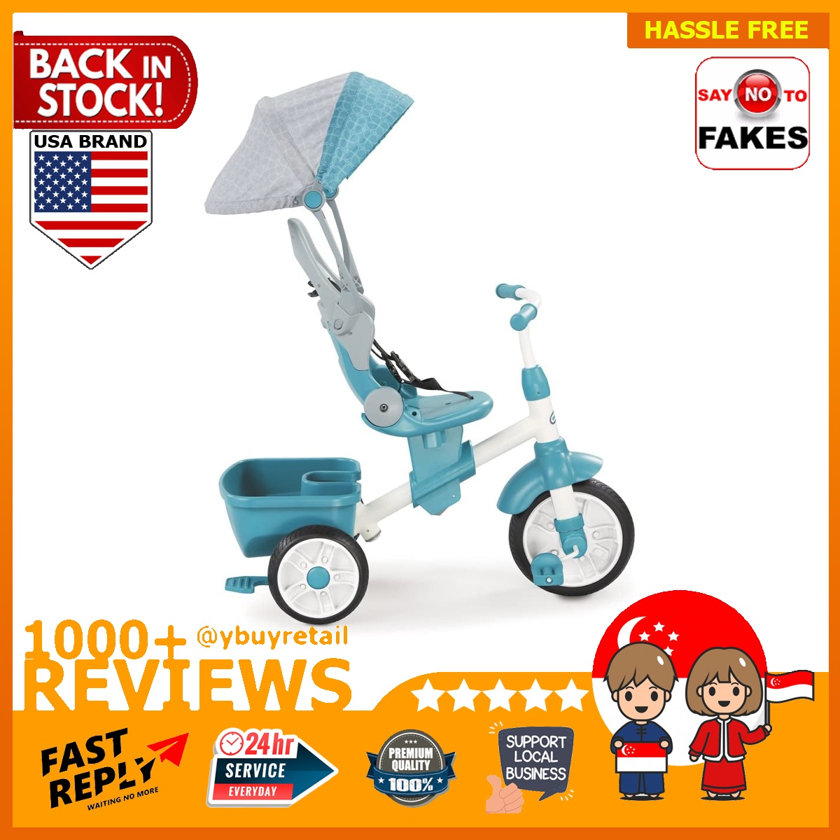[BML] Little Tikes Perfect Fit 4-In-1 Trike, Teal 20 inch, Babies & Kids, Infant Playtime on ...
