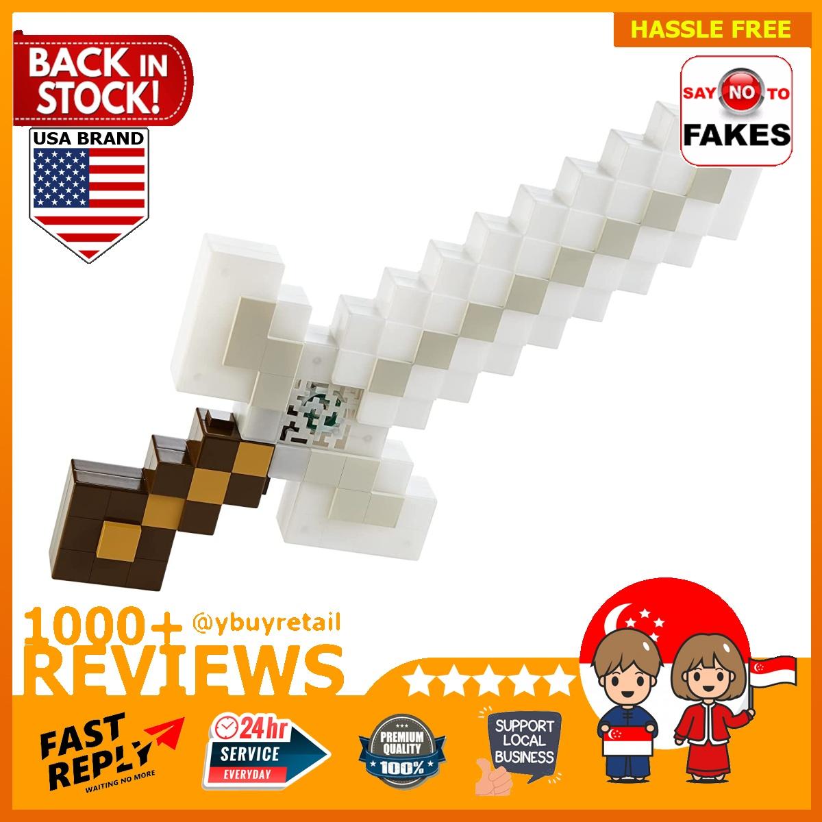[BML] ThinkGeek Minecraft Diamond Axe // Enchanted Sword // Light-Up ...