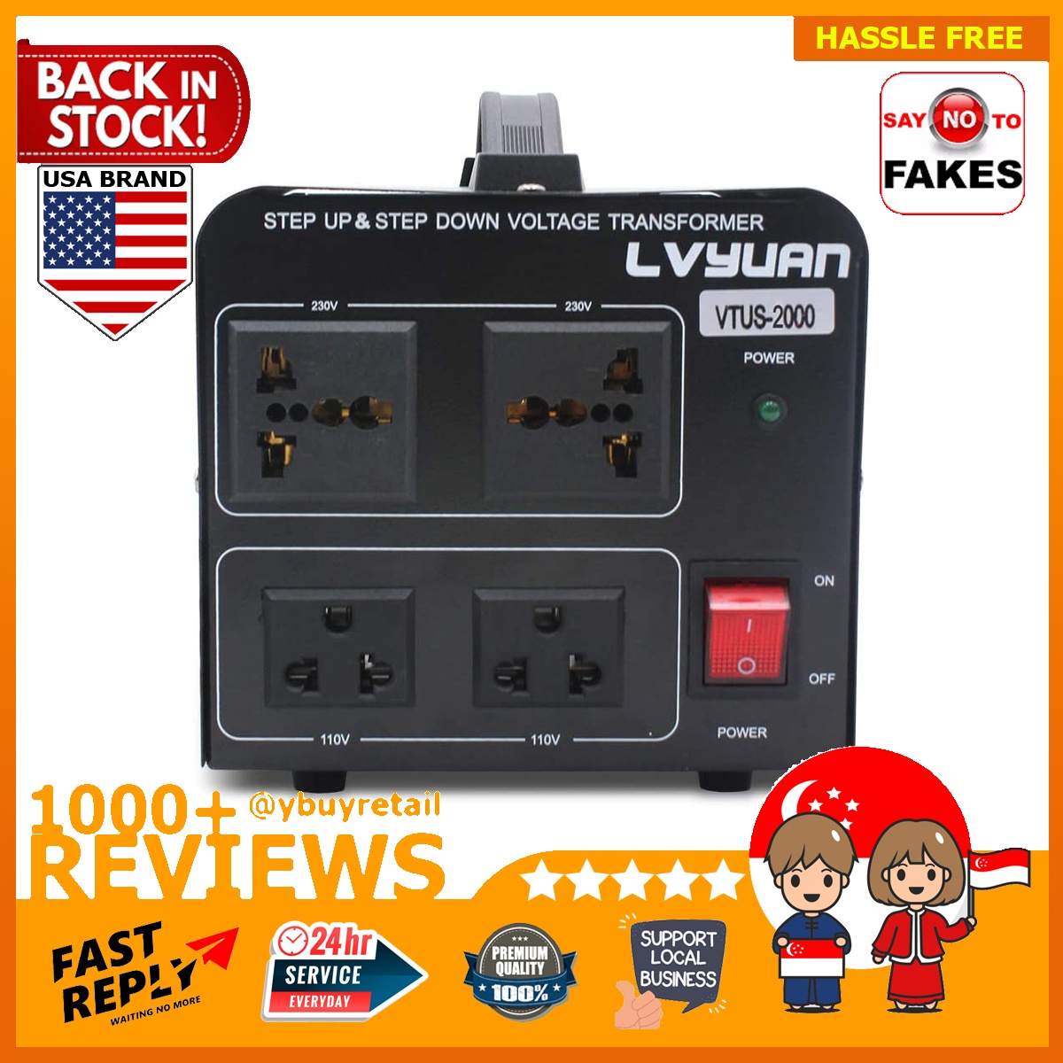 [BML] Voltage Transformer Converter 2000 Watt Step Up/Down Convert from ...