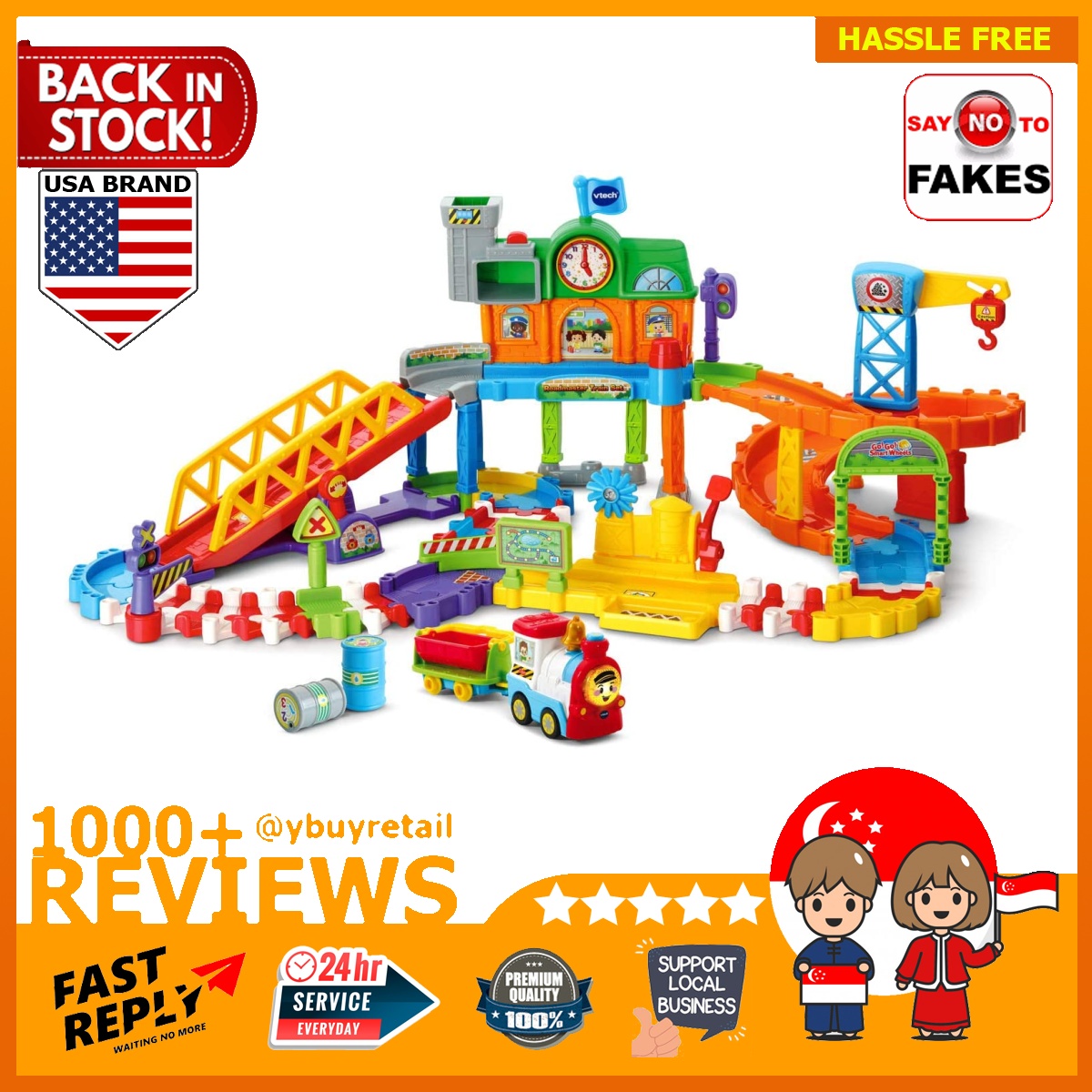 [BML] VTech Go! Go! Smart Wheels Roadmaster Train Set, Multicolor ...