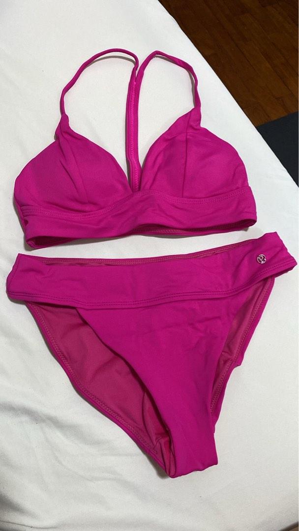 BN Pomelo Hot Pink Triangle Surf Bikini Set, Women's Fashion, Swimwear ...