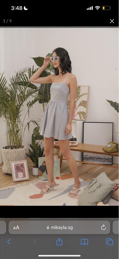 BNWT MIKAYLA Phoebe Cami Dress in Powder Blue, Women's Fashion, Dresses ...