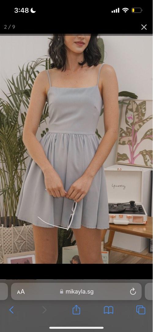 BNWT MIKAYLA Phoebe Cami Dress in Powder Blue, Women's Fashion, Dresses ...