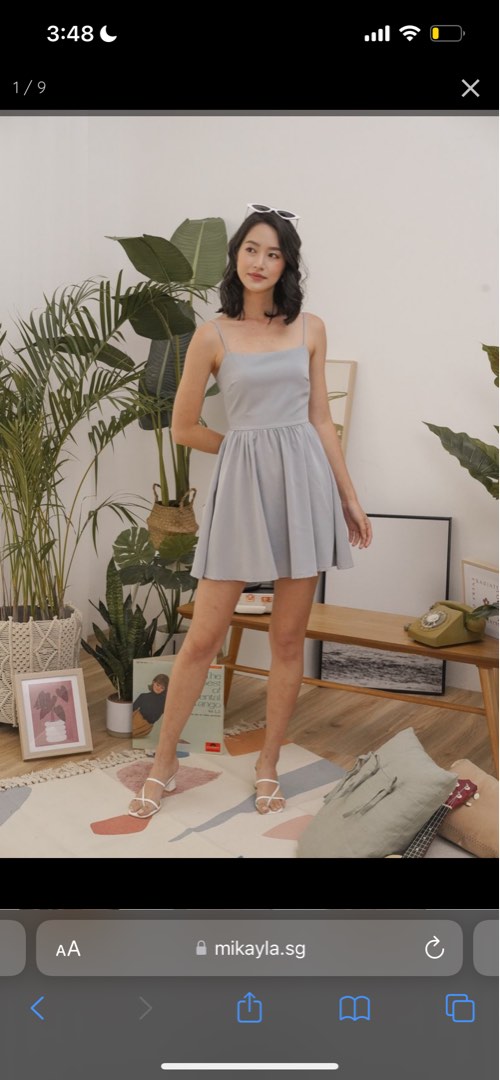 BNWT MIKAYLA Phoebe Cami Dress in Powder Blue, Women's Fashion, Dresses ...