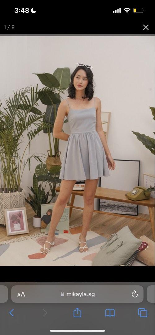 BNWT MIKAYLA Phoebe Cami Dress in Powder Blue, Women's Fashion, Dresses ...