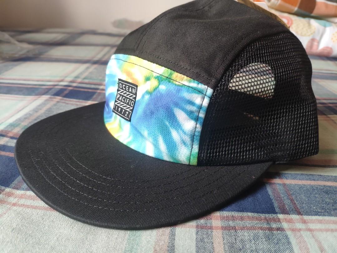 日本 Ocean Pacific cap 平帽檐 未除牌 new era, 男裝, 手錶及配件, 棒球帽、帽 - Carousell