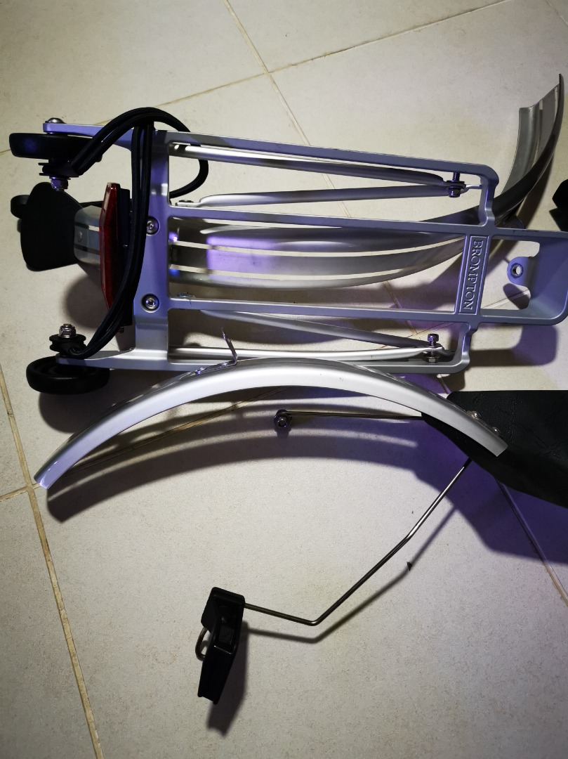 Brompton Rear Rack set + fenders, Sports Equipment, Bicycles & Parts ...