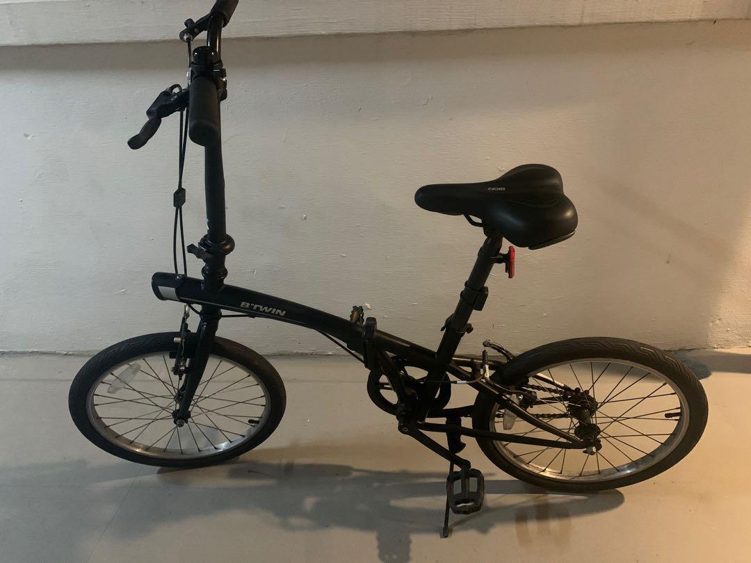 B-Twin Folding Bike Tilt 100 - 20in, Sports Equipment, Bicycles & Parts ...