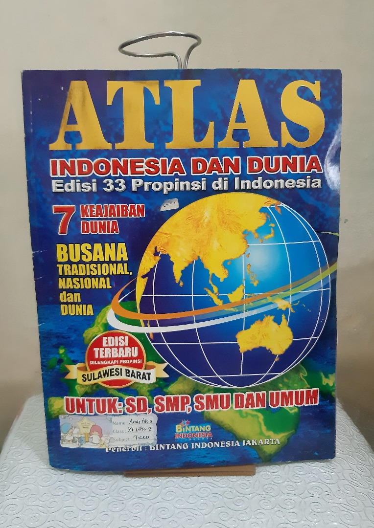 Buku atlas indonesia dan dunia 33 propinsi, Buku & Alat Tulis, Buku ...