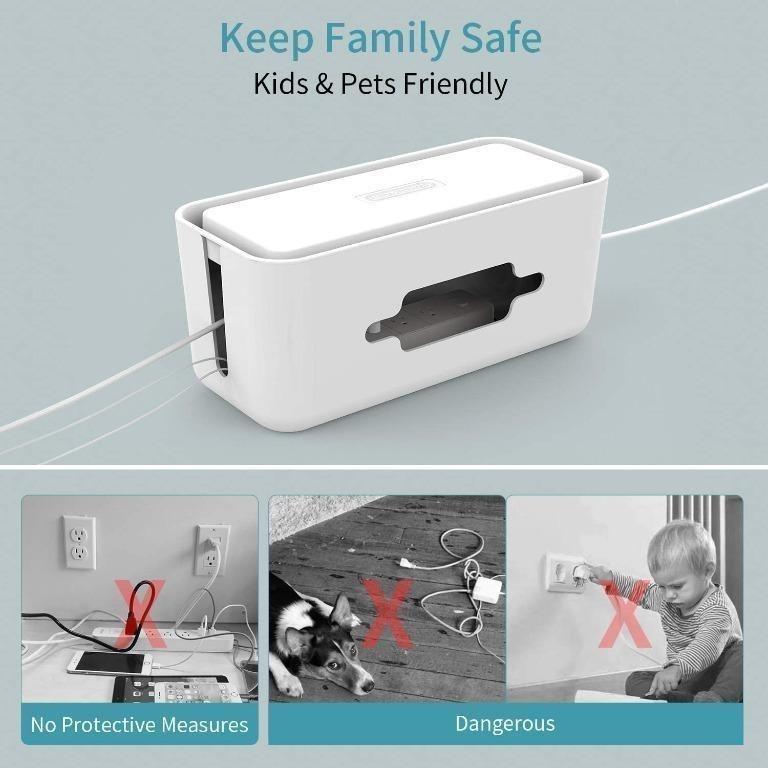 Cable Management Box Hide Power Strips Hider Holder 31cmx13cmx13.5cm ...