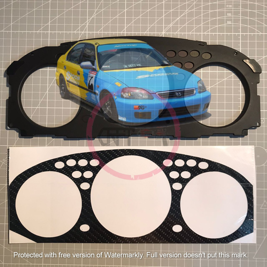 CFS444 Pelekat Carbon Pre-cut for Bazel Panel cluster METER Honda Civic ...