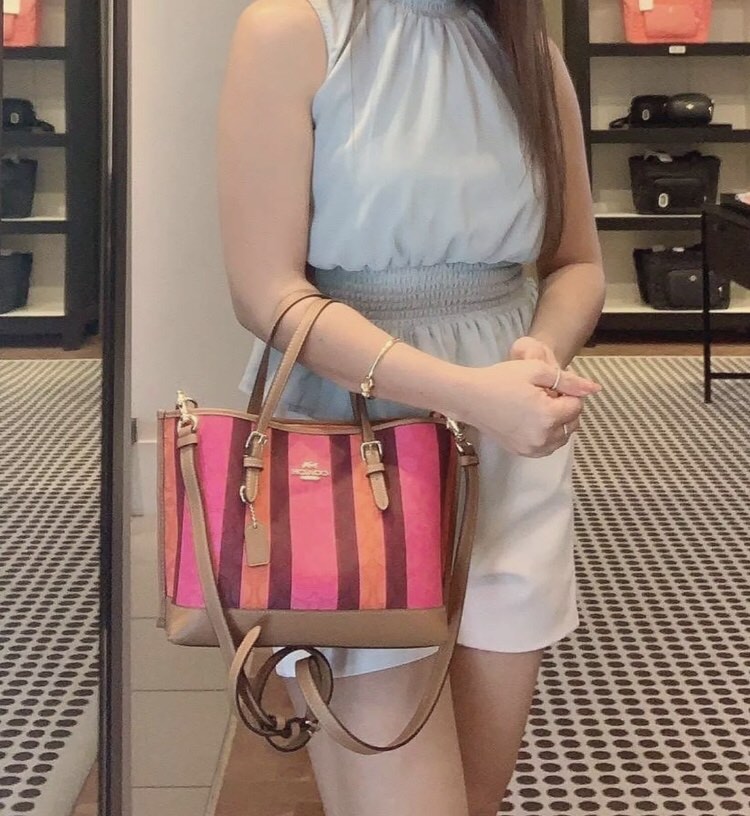 Coach Mollie Small Tote Canvas, Women's Fashion, Bags & Wallets ...