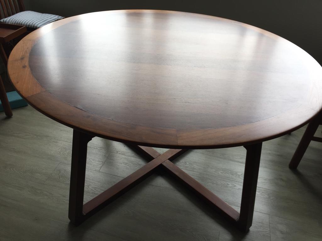 (Rare discontinued) Commune Weiland Dining Table Round American Walnut ...