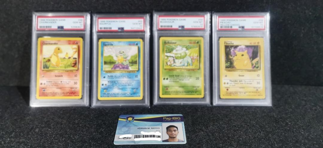 COMPLETE SET All 4 Original Starters 1999 Base Set English Pokemon ...