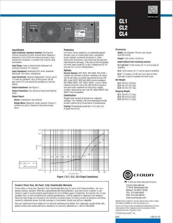 CROWN CL2 Amp / Amplifier, Audio, Soundbars, Speakers & Amplifiers on ...