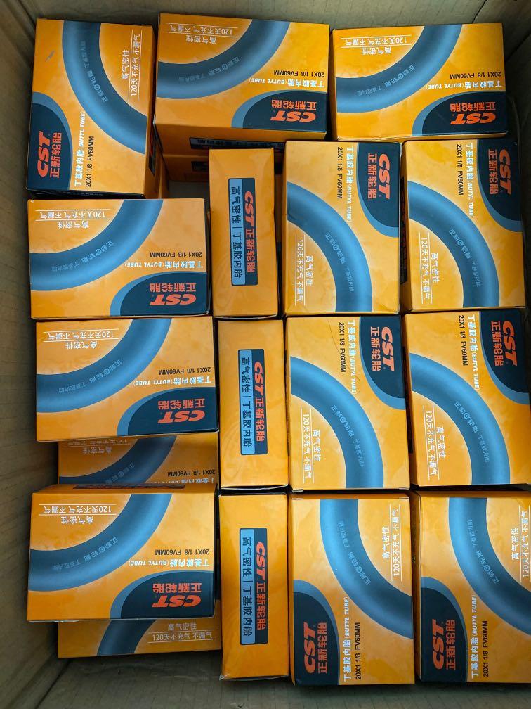 CST inner tube 451(22”) 20x1 1/8 FV 60 mm, Presta Valve for Folding ...