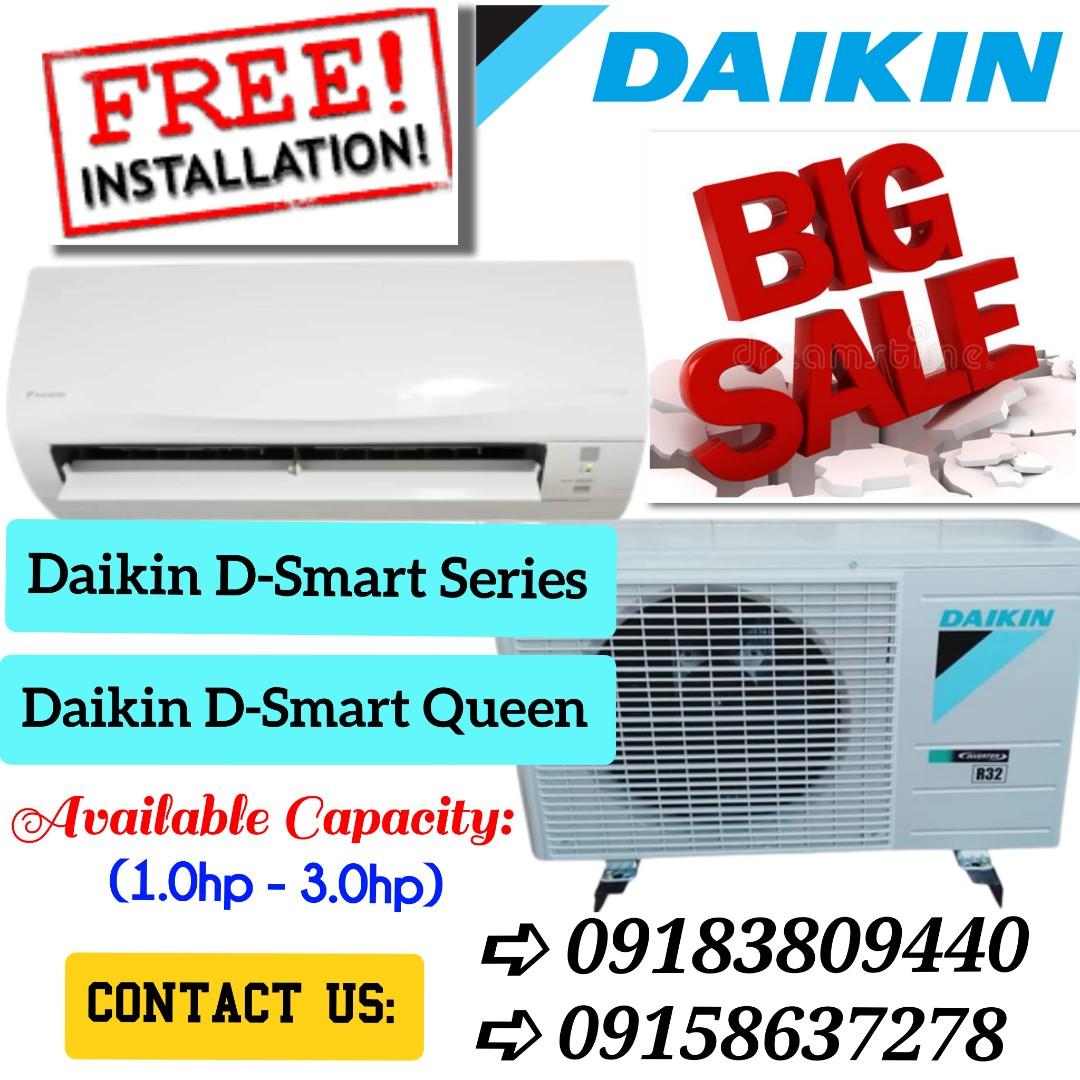 Daikin D-Smart Inverter Split Type Aircon, TV & Home Appliances, Air ...