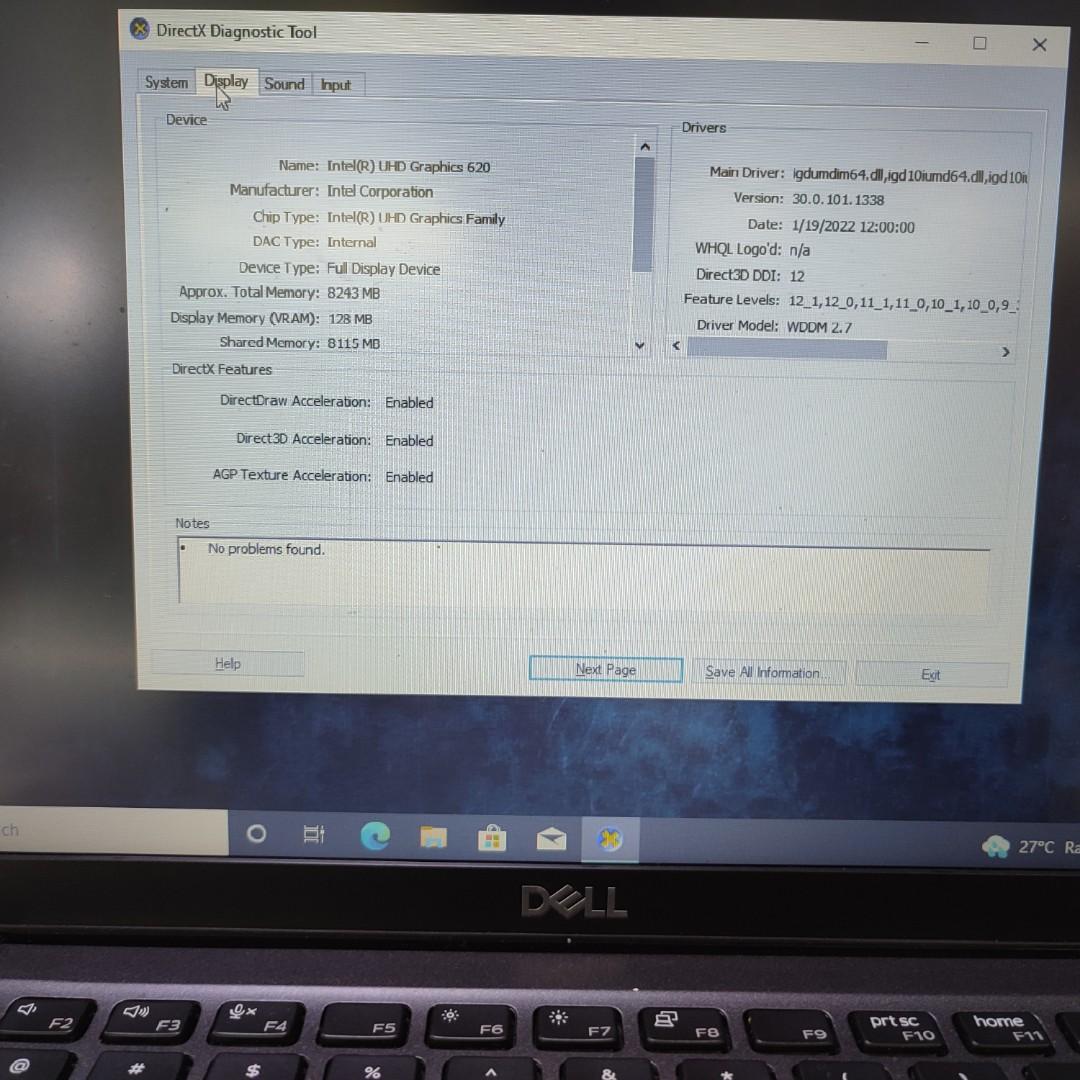 Dell latitude 5400 core i5-8th gen memory 16GB RAM Storage 512GB SSD ...