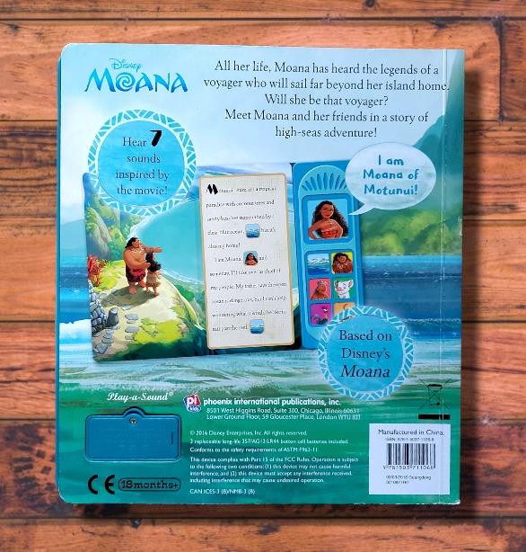 Disney Moana : I Am Moana Sound Boardbook, Hobbies & Toys, Books ...