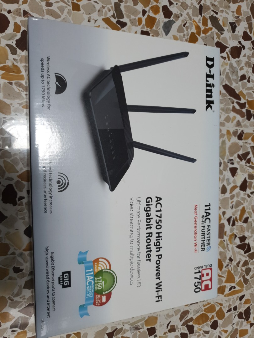 D-Link AC1750 High Power Wifi Gigabit Router, Computers & Tech, Parts ...