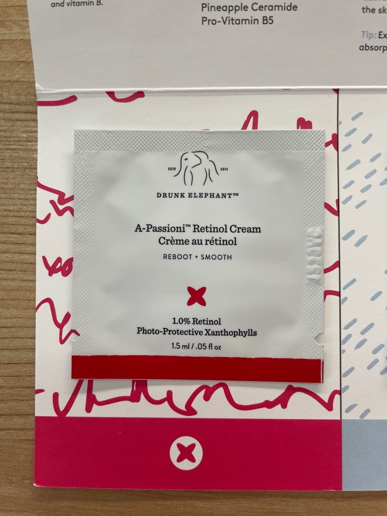 Drunk Elephant A-Passioni Retinol Cream Sample Size 1.5ml, Beauty ...