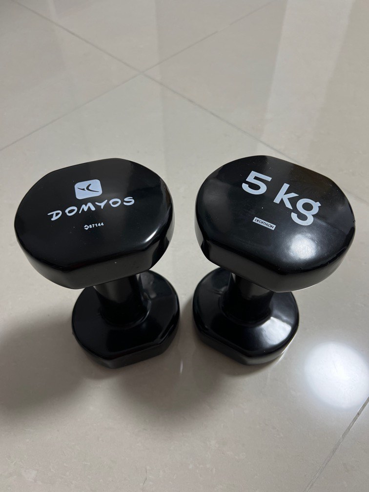 Dumbbells weights 5kg , Sports Equipment, Exercise & Fitness, Weights ...