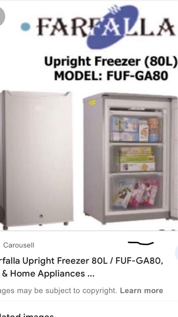 Farfalla Upright Freezer (80L) FUF-GA80 Fridge, Furniture & Home Living ...