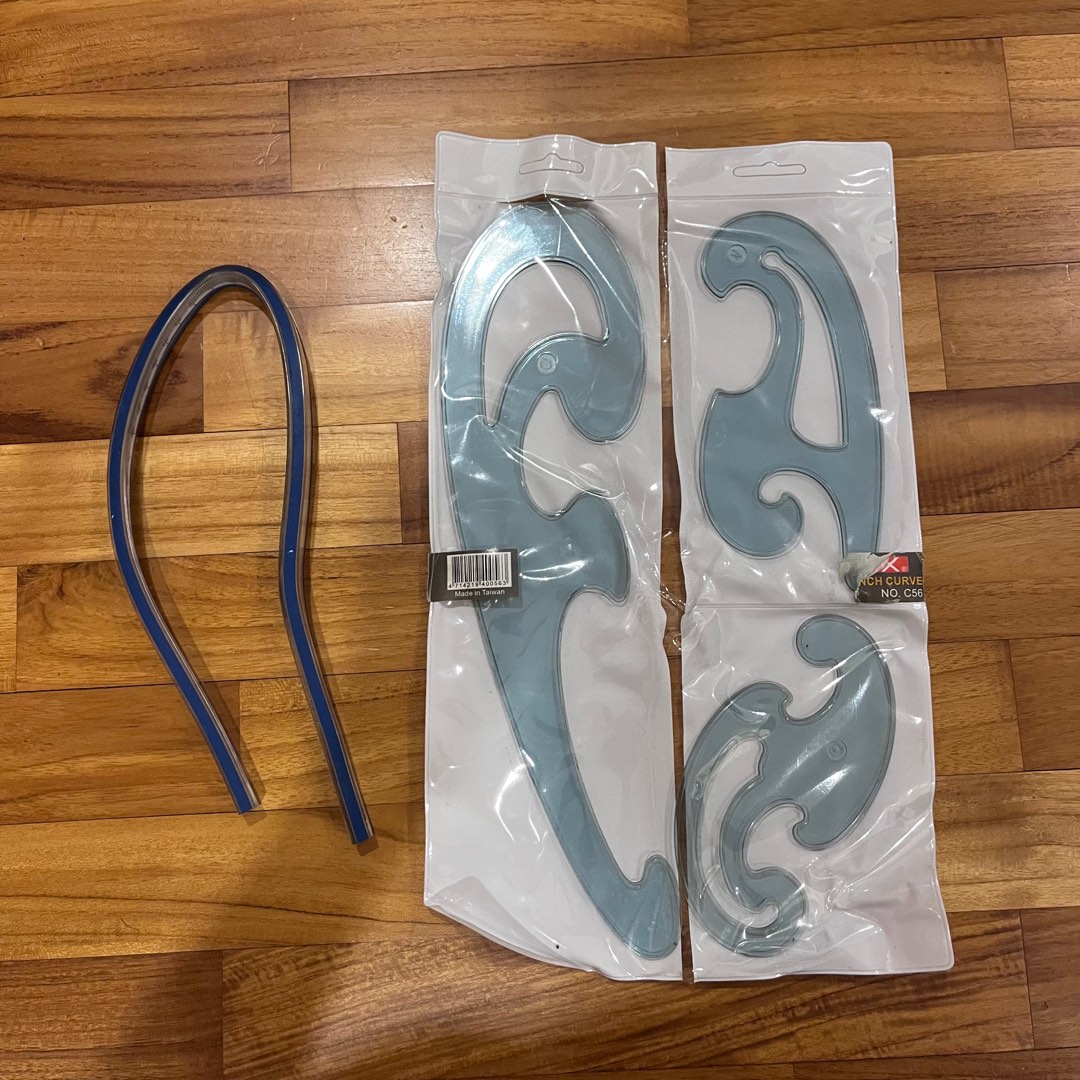 FREE Curved Rulers + Bendy Ruler, Hobbies & Toys, Stationery & Craft ...