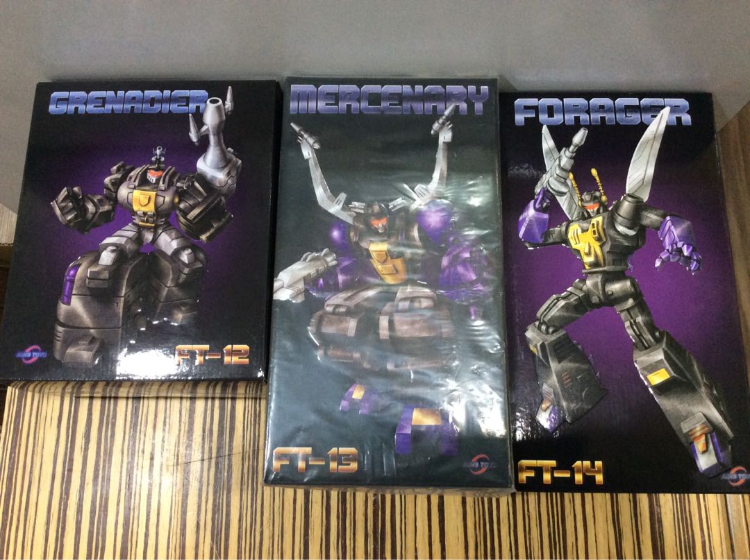 Fans toy Transformers FT-12 Grenadie, FT-13 Mercenary, FT-14 Forager ...