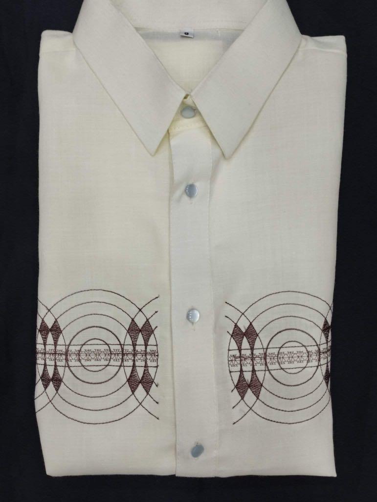 Gusot Mayaman POLO BARONG Cream, Men's Fashion, Tops & Sets, Formal ...