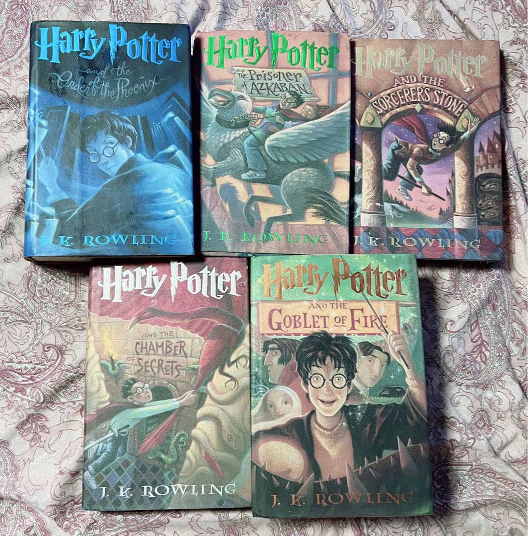 Harry Potter Book 1-5 Hard bound, Hobbies & Toys, Books & Magazines ...