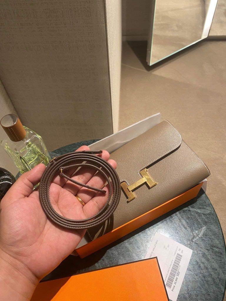 Hermes Etoupe Constance To Go, Luxury, Bags & Wallets on Carousell