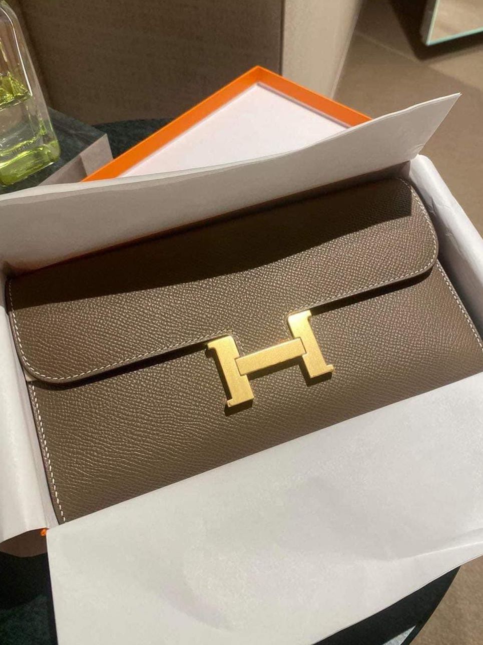 Hermes Etoupe Constance To Go, Luxury, Bags & Wallets on Carousell