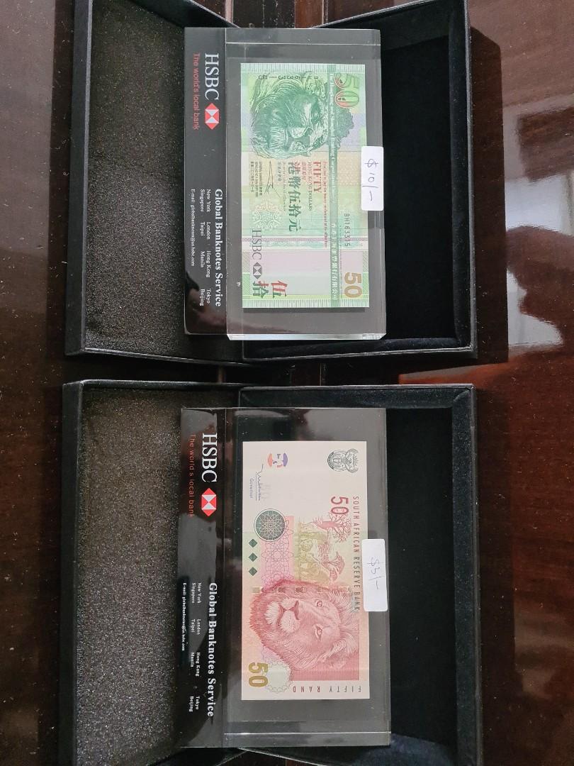 HKD 50 and ZAR 50 Souvenir Banknotes, Hobbies & Toys, Memorabilia ...