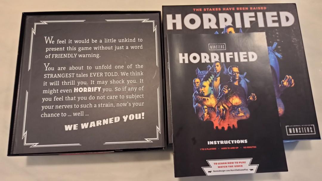 Horrified Board Game, Hobbies & Toys, Toys & Games on Carousell