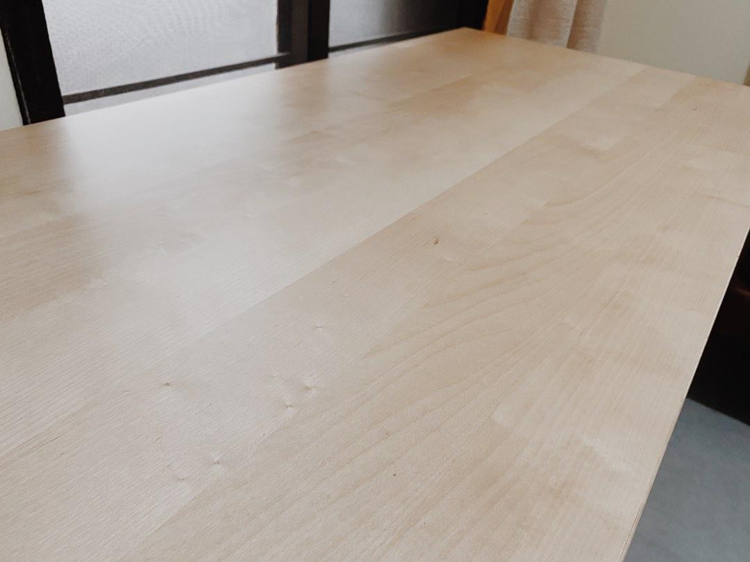 IKEA Birch Wood Muji Style Height Adjustable Study Table (Malskytt and ...